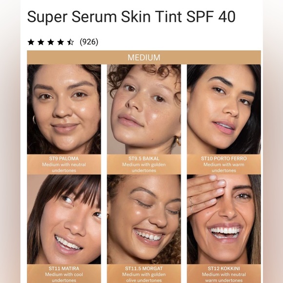 ILIA | Makeup | Ilia Super Serum Skin Tint Spf 4 In St9 Paloma Mediumneutral Undertones New ...